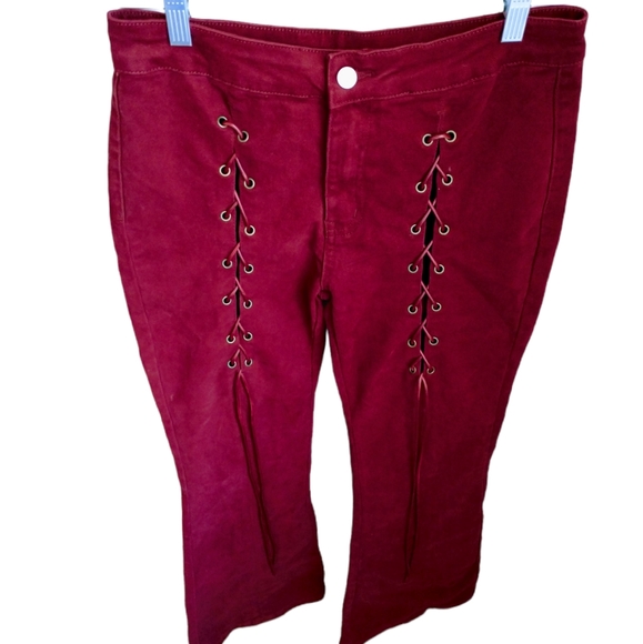 Cider | Pants & Jumpsuits | Nwt Cider Low Waist Tie Front Flares Womens ...